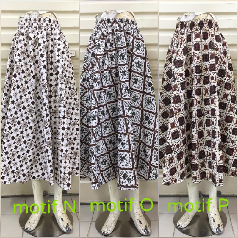 Jual Rok Klok Batik RK09 Maxi Skirt 7/8 Bawahan Wanita Batik Rok Lebar ...