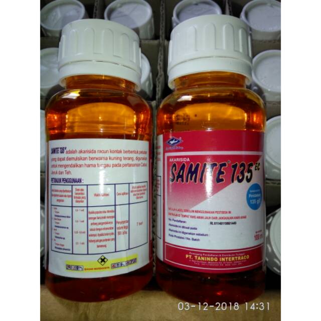 Jual Akarisida Samite 135 EC kemasan 100 ml untuk Membasmi Tungau ...