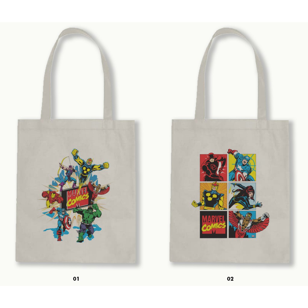 Jual Tas Tote Bag Resleting Kanvas/Blacu -Marvel (-Comics-Captain ...