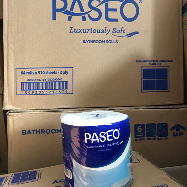 Jual Tissue toilet paseo 510s 2ply (1dus/64pcs) | Shopee Indonesia