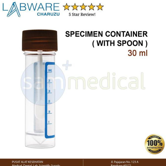 Jual LABWARE STOOL CONTAINER / FECES CONTAINER 30 ML @PCS | Shopee ...