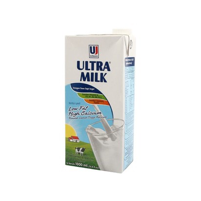 Jual Susu UHT Ultra Milk Low Fat Putih Full Cream 1 L iter | Shopee ...