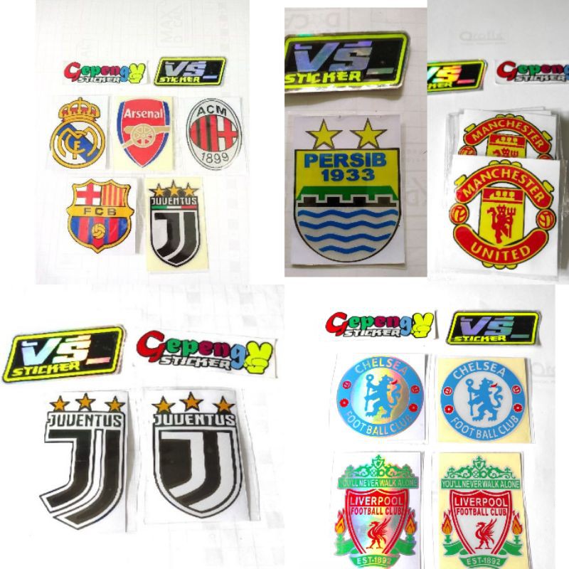 Jual sticker cutting club bola eropa italia murah | Shopee Indonesia