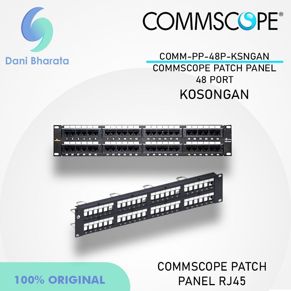 Jual Patch Panel 48 Port Tanpa Modular Jack Cat 5E Cat6 AMP COMMSCOPE ...