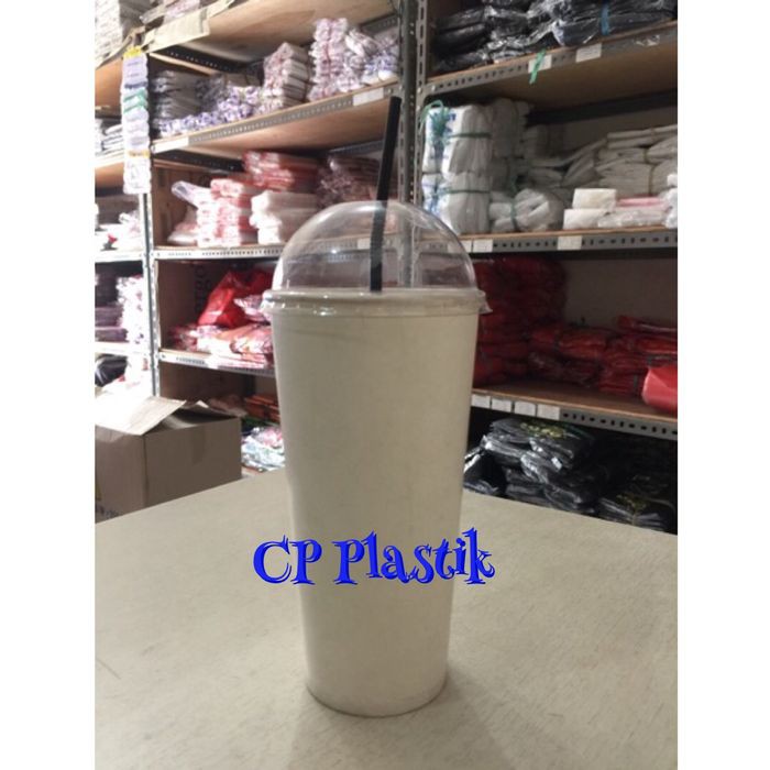 Jual Paper Cup Cold | Gelas Kertas Dingin Uk. 22 oz + Lid Dome (isi ...
