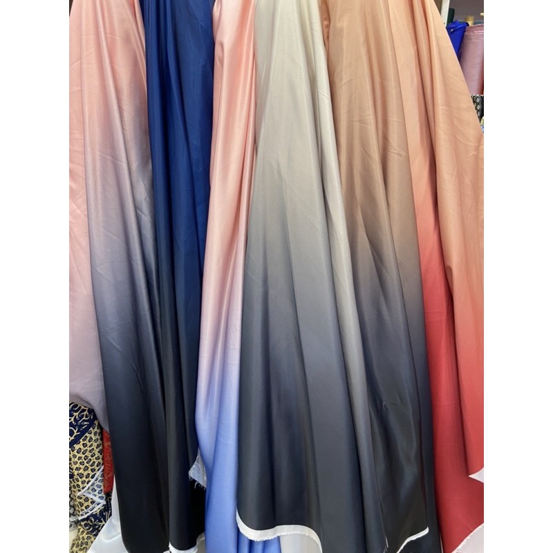 Jual kain bridal ombre gradasi, kain gradasi, kain ombre, bahan gaun ...