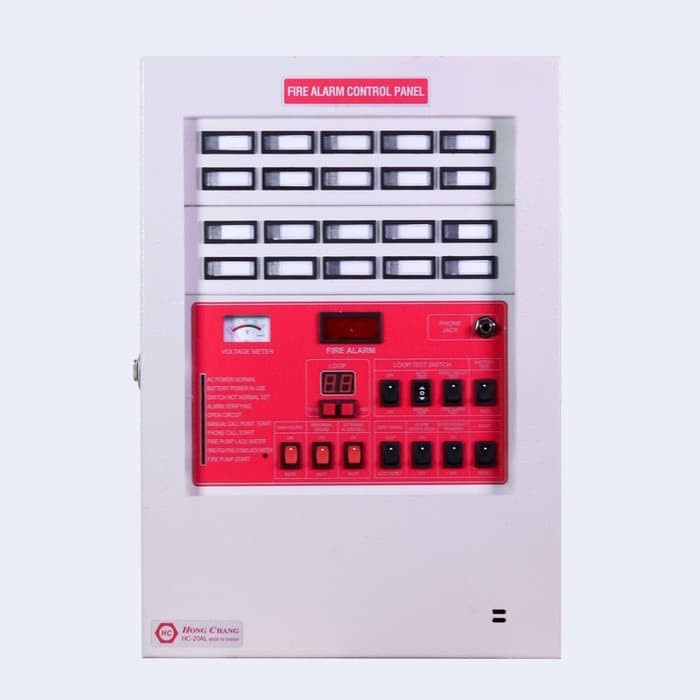 Jual FIRE ALARM CONTROL PANEL 20 ZONE HONG CHANG HC 20 AL BESI MASTER ...