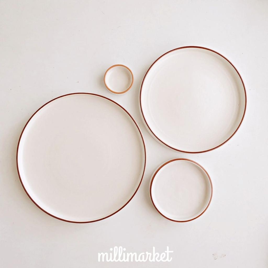 Jual YUMI ROUND PLATE DIAMETER 24.5CM / Piring keramik cantik estetik ...