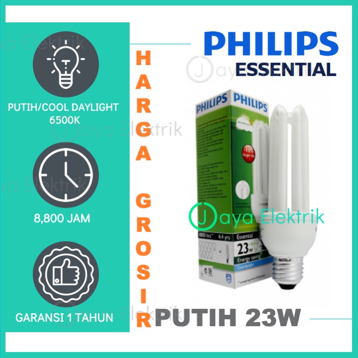 Jual Lampu Philips Essential 23W 23 w 23 watt 23watt Putih Cool ...