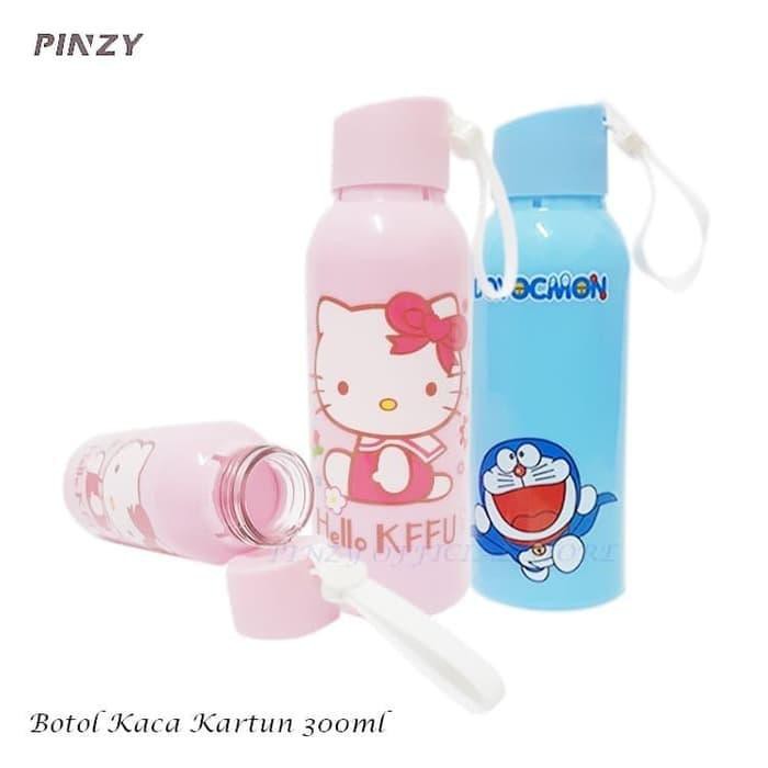 Jual Unik Botol Kaca Karakter Hello kitty Doraemon - Botol Beling ...