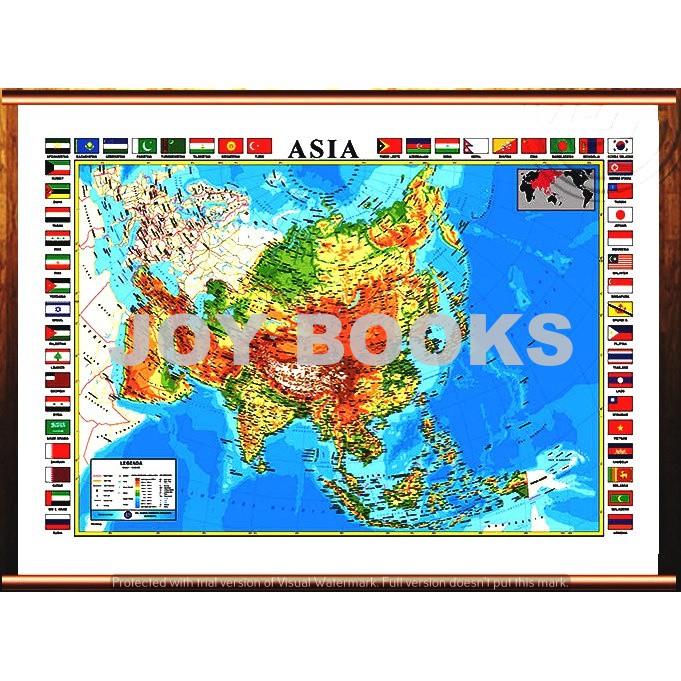 Jual PETA / MAP GULUNG / GANTUNG / BINGKAI ASIA | Shopee Indonesia