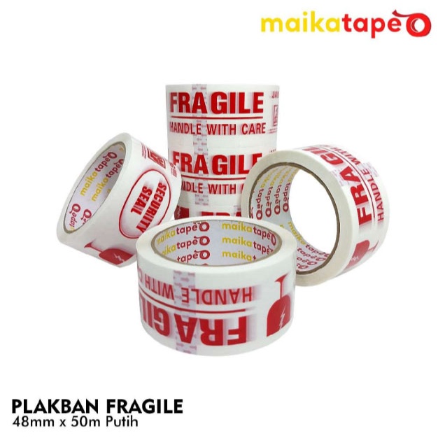Jual PLAKBAN FRAGILE PUTIH UKURAN 48MM X 50M | Shopee Indonesia