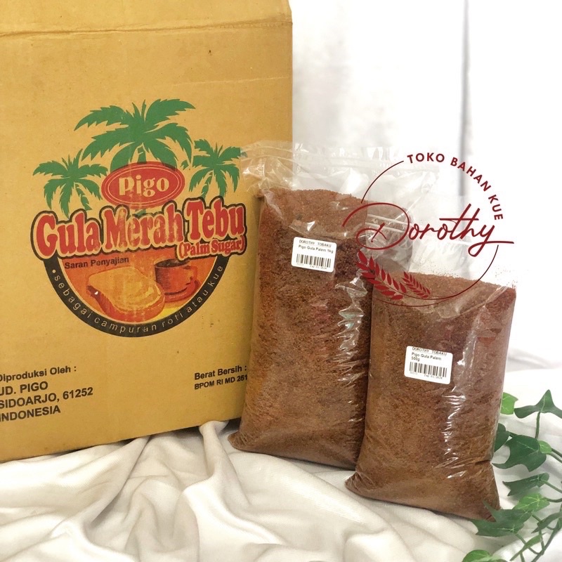 Jual PIGO GULA PALEM / PALM SUGAR / GULA MERAH TEBU REPACK 1 KG ...