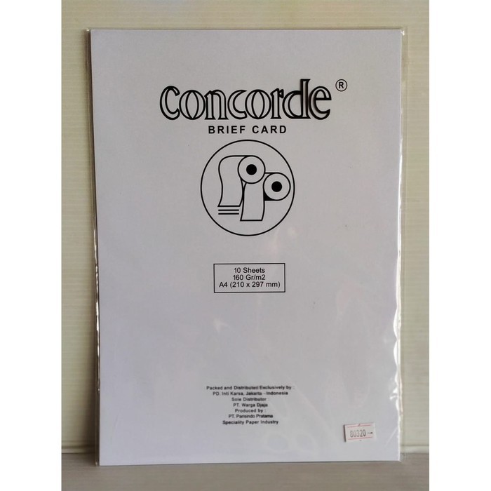 Jual KERTAS CONCORDE A4 160 GR 80320 WHITE | Shopee Indonesia
