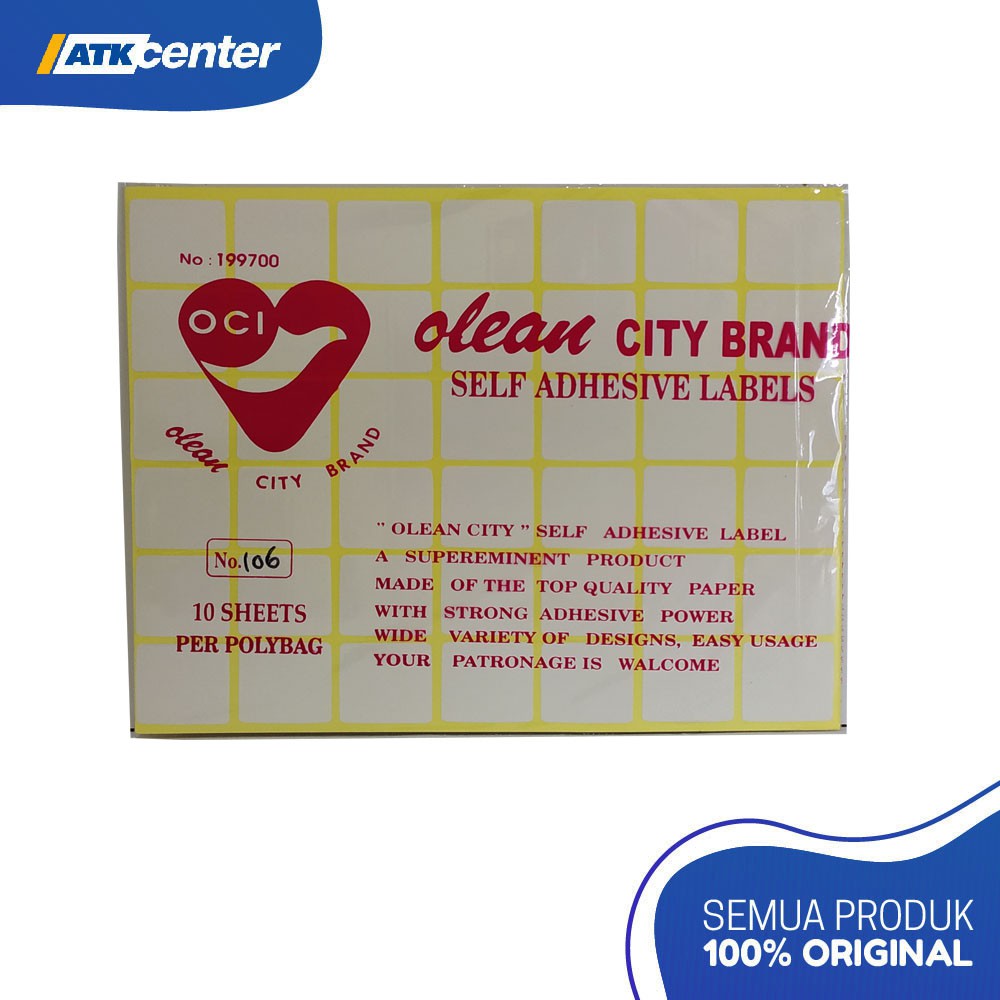 Jual Label Nama / Label Olean City 106 Polos | Shopee Indonesia