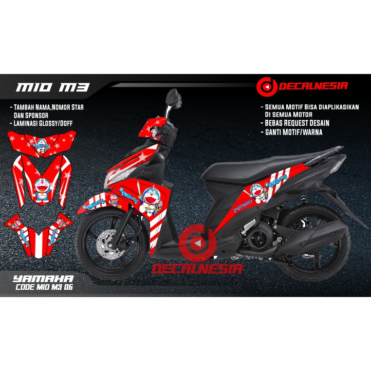 Jual Decal Stiker Mio M3 125 Full Body Motif Doraemon Sticker Motor ...
