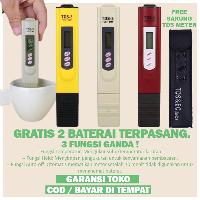 Jual Tds Meter Hidroponik Multitester Alat Ukur Hidroponik Kit Tds ...