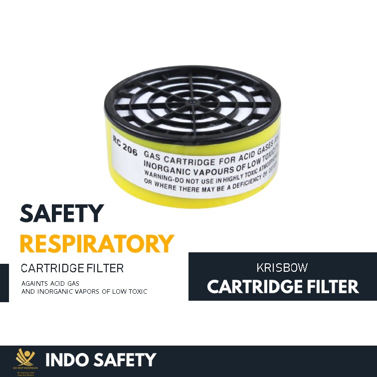 Jual FILTER GAS ASAM DAN UAP UNTUK MASKER RESPIRATOR / CARTRIDGE ACID ...
