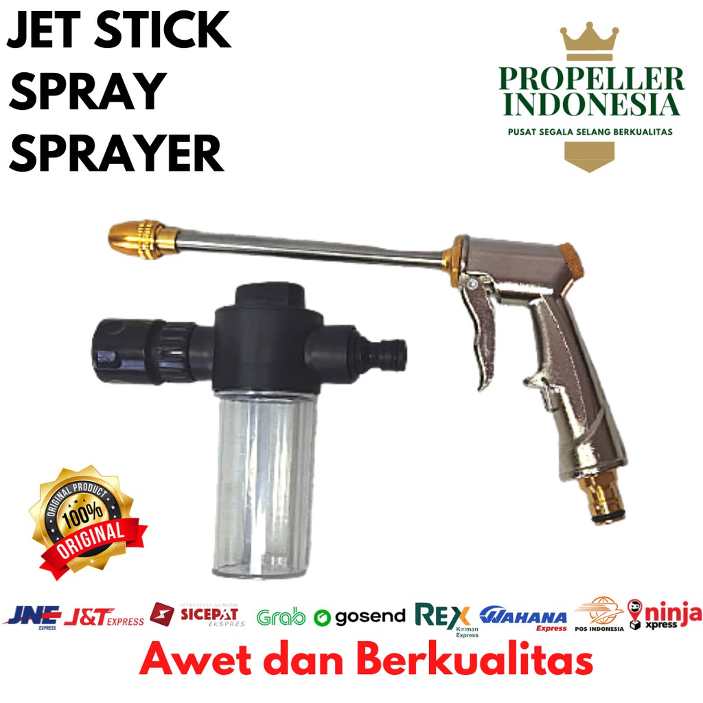 Jual Jet Stick Spray Sprayer Semprotan Air + Tempat Sabun Cuci Motor ...