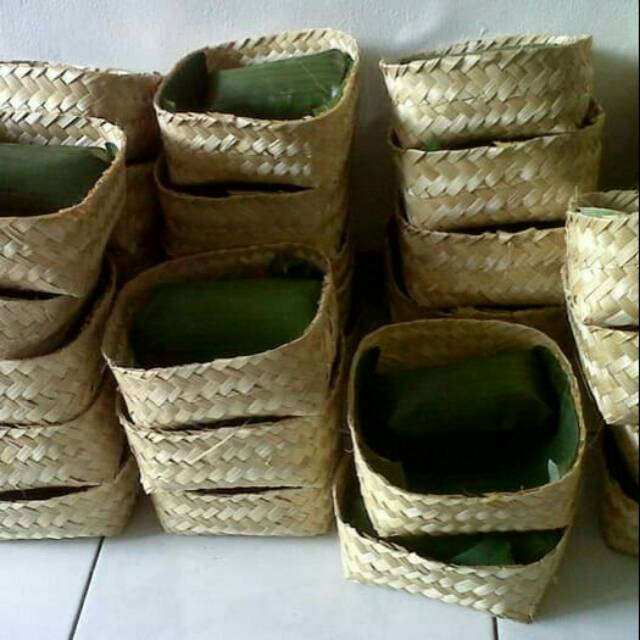 Jual Besek bambu tempat Bungkus daging qurban pengganti kresek | Shopee ...