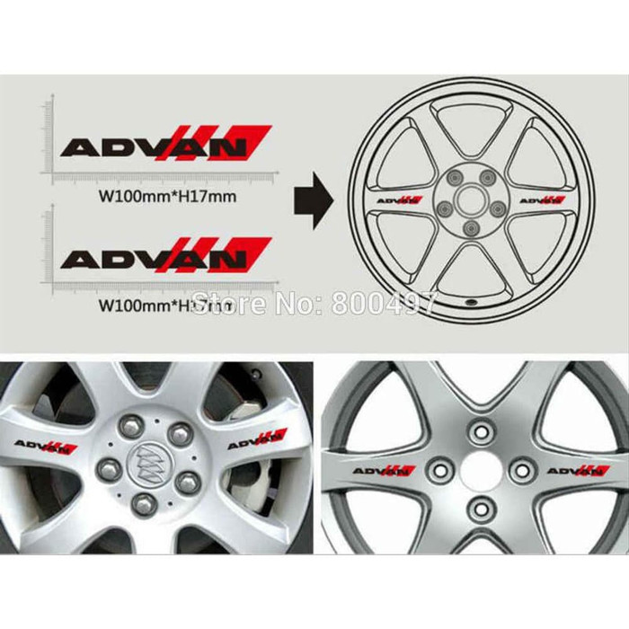 Jual sticker stiker racing advan wheel Elegan | Shopee Indonesia