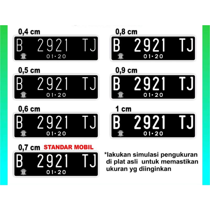 Jual CUTTING STIKER PLAT NOMOR CUSTOM /REQUEST | Shopee Indonesia