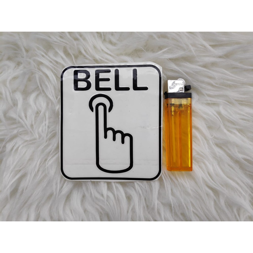 Jual Stiker Bel tanda lokasi pintu bell pagar dinding awet Tahan air ...