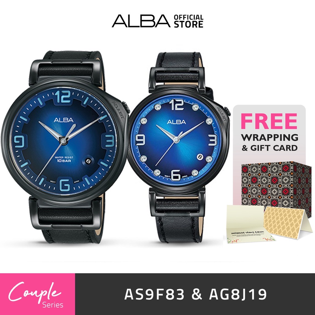 Jual ALBA Jam Tangan COUPLE AS9F83 & AG8J19 Quartz Hitam Watch | Shopee ...