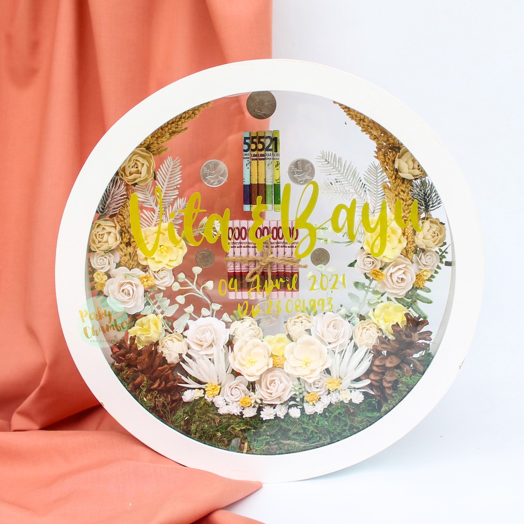 Jual Mahar Bundar Transparan Rustic, Mahar Elegan Eksklusif, Kado ...