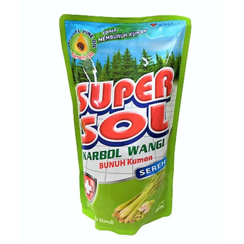 Jual SUPER SOL KARBOL WANGI SEREH 800 ML REFILL / CAIRAN PEMBERSIH ...