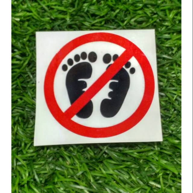 Jual Stiker dilarang injak(isi 2) | Shopee Indonesia