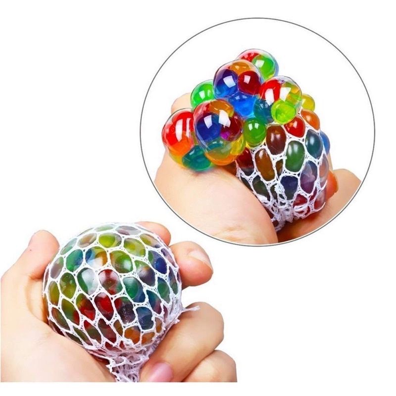 Jual Mainan Mesh Squishy Jelly / Rainbow Ball / Stress Ball / Mainan ...
