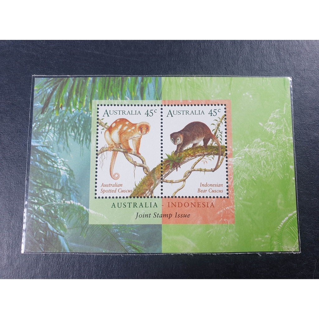 Jual Perangko Souvenir Sheet Australia Indonesia Joint Stamp Issue 1996 ...