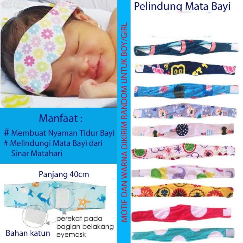 Jual Termurah Pelindung Mata Bayi/ Eye Mask Bayi Perlengkapan Bayi Baru ...