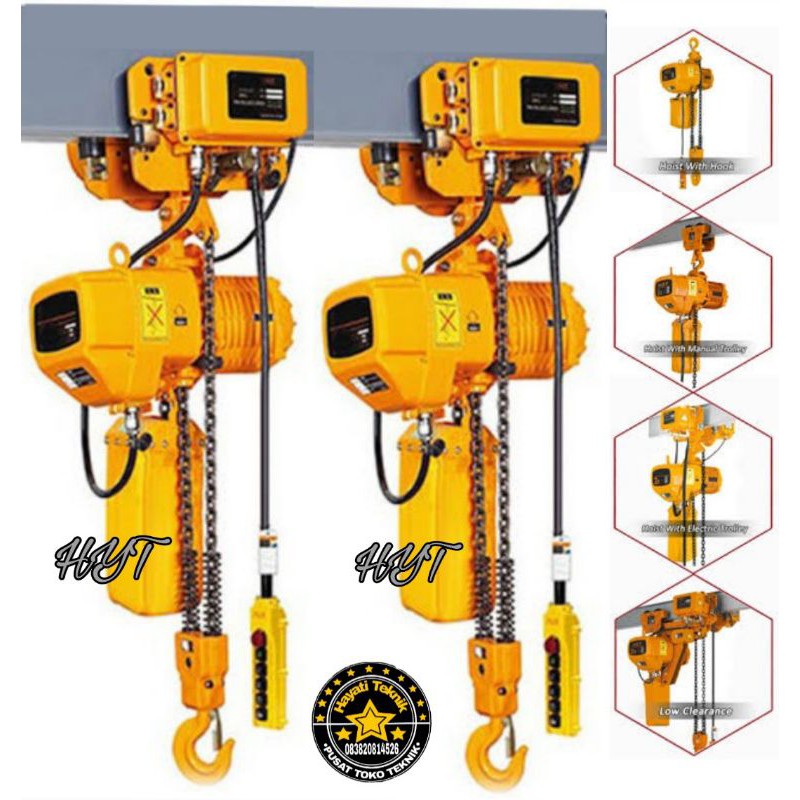 Jual Electric chain hoist set geared trolley 1 ton x 6 meter nagasaki ...