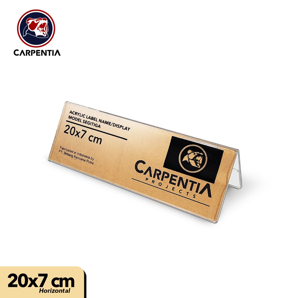 Jual Carpentia Acrylic Name/Label Display Nama/Standing/Price Tag ...