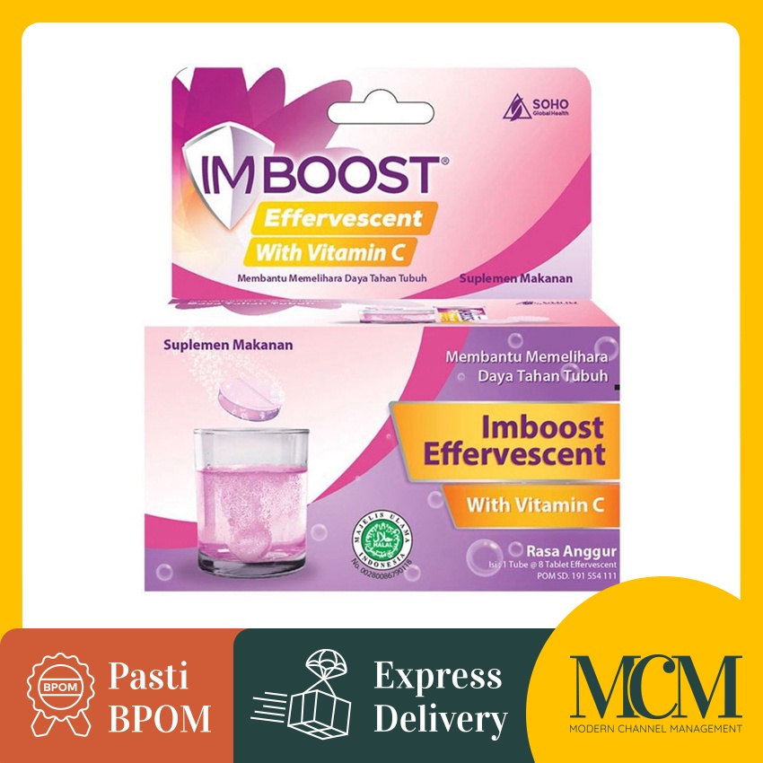 Jual Suplemen Vitamin - Imboost Effervescent Rasa Anggur - 8 Tablet ...