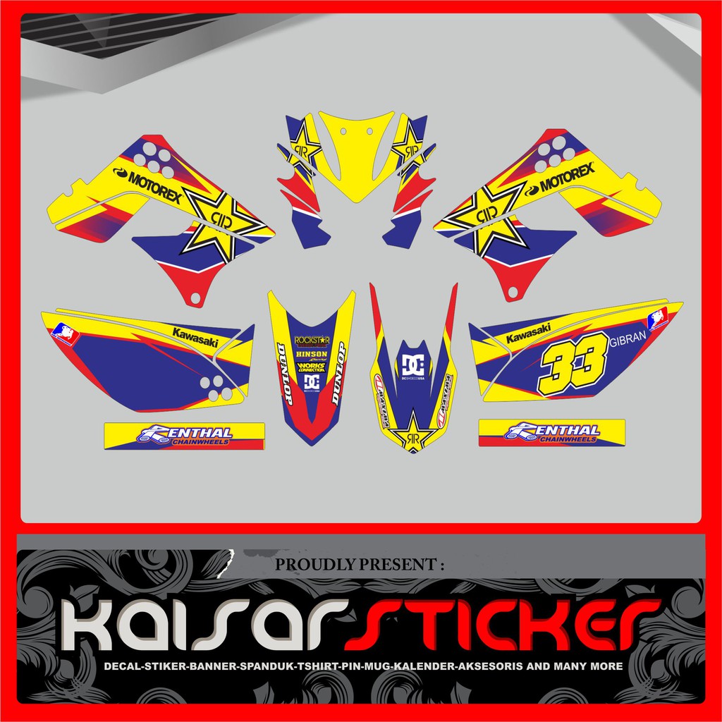 Jual Cuting Sticker Decal Motor Klx 150 L/S Full Body Design 4 | Shopee ...