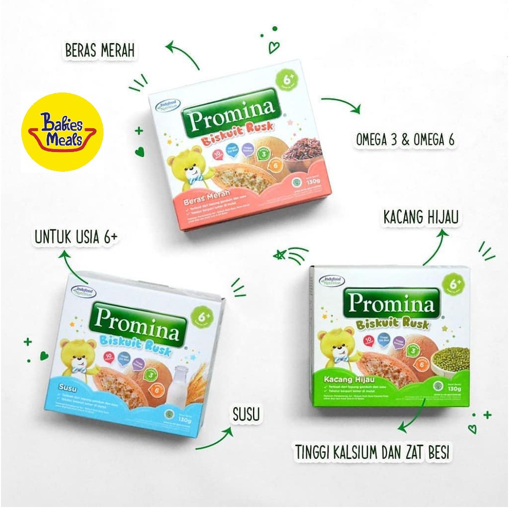 Jual Promina Biskuit Rusk Snack Bayi 130 gr BABIES MEALS - MPASI ...