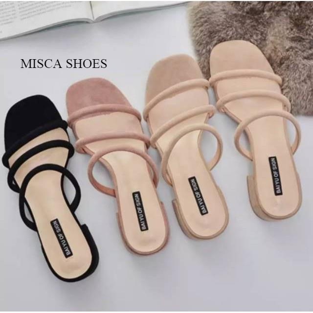 Jual MISCA SHOES l Sendal Hak Wanita Sandal Kekinian Terbaru Perempuan ...