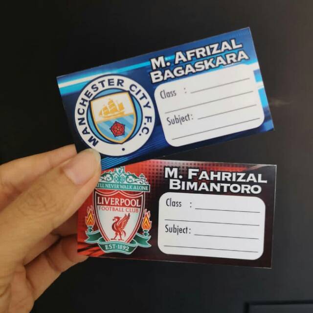 Jual Sticker Buku CUSTOM DESAIN - Tema Sepakbola / Football | Shopee ...