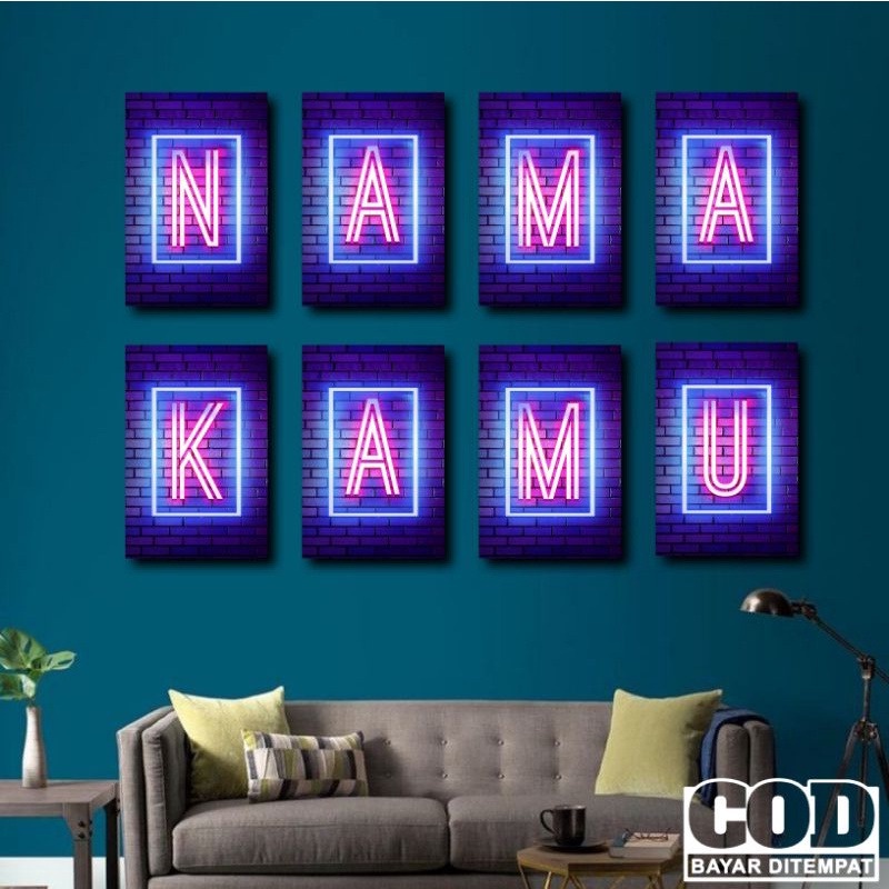 Jual Pajangan Kamar Huruf Alfabet Neon Abjad Nama Aesthetic / Hiasan ...