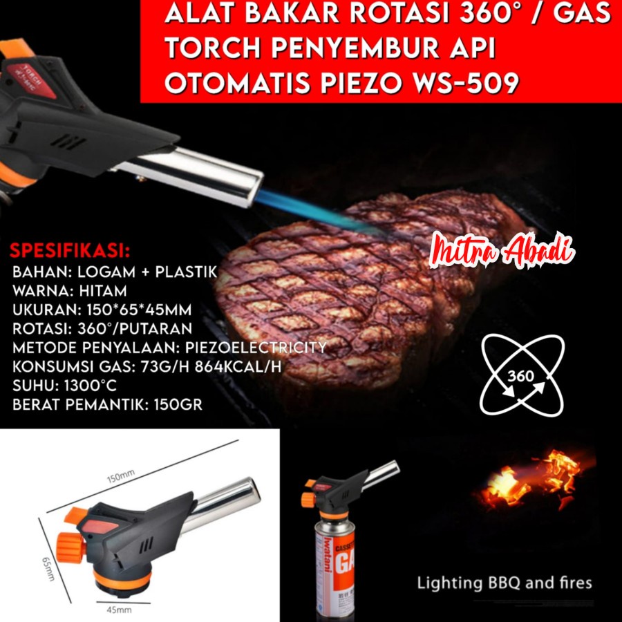 Jual Alat Bakar Rotasi 360 derajat - Gas Torch Penyembur Api Otomatis ...