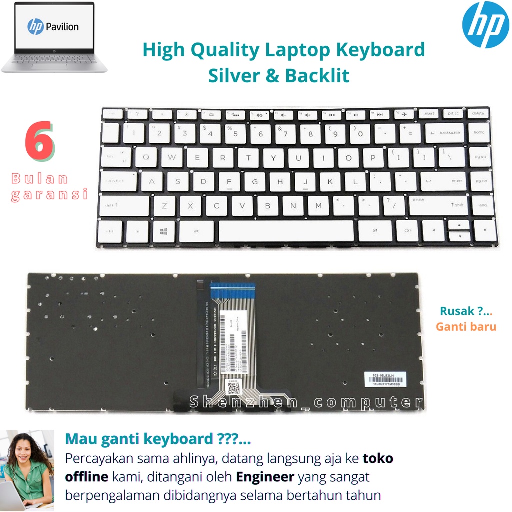 Jual Keyboard HP model 14s-dk0023AU 14s-dk0024AU 14s-dk0073AU 14s ...