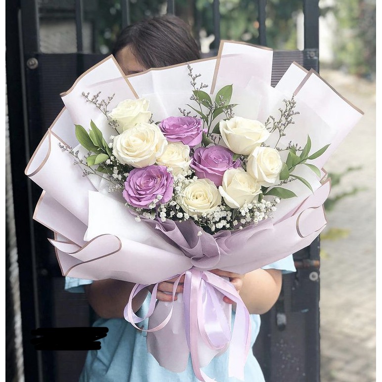 Jual Bouquet Buket Bunga Segar Mawar 10 batang | Shopee Indonesia
