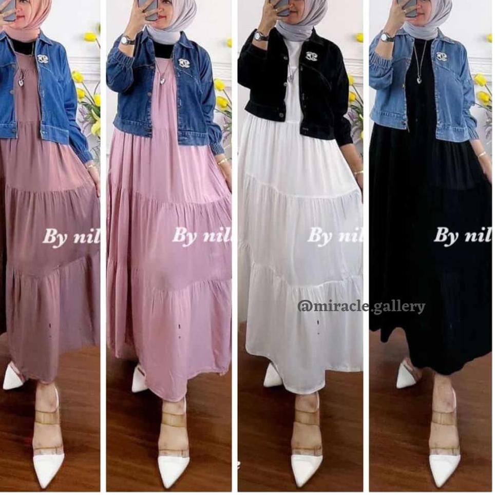 Jual F8E3 AYUKA MIDI SET 2IN1 - INER RAYON TWILL OUTER DENIM / MIDI ...