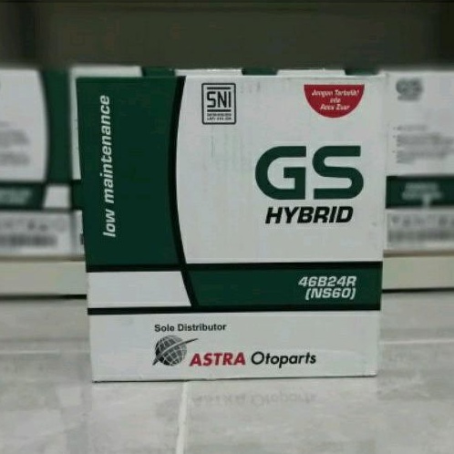 Jual Aki Mobil APV, Luxio, Grand Max, Granmax, Swift, Gran Max NS60 / 46B24R GS Astra Hybrid AKI ...
