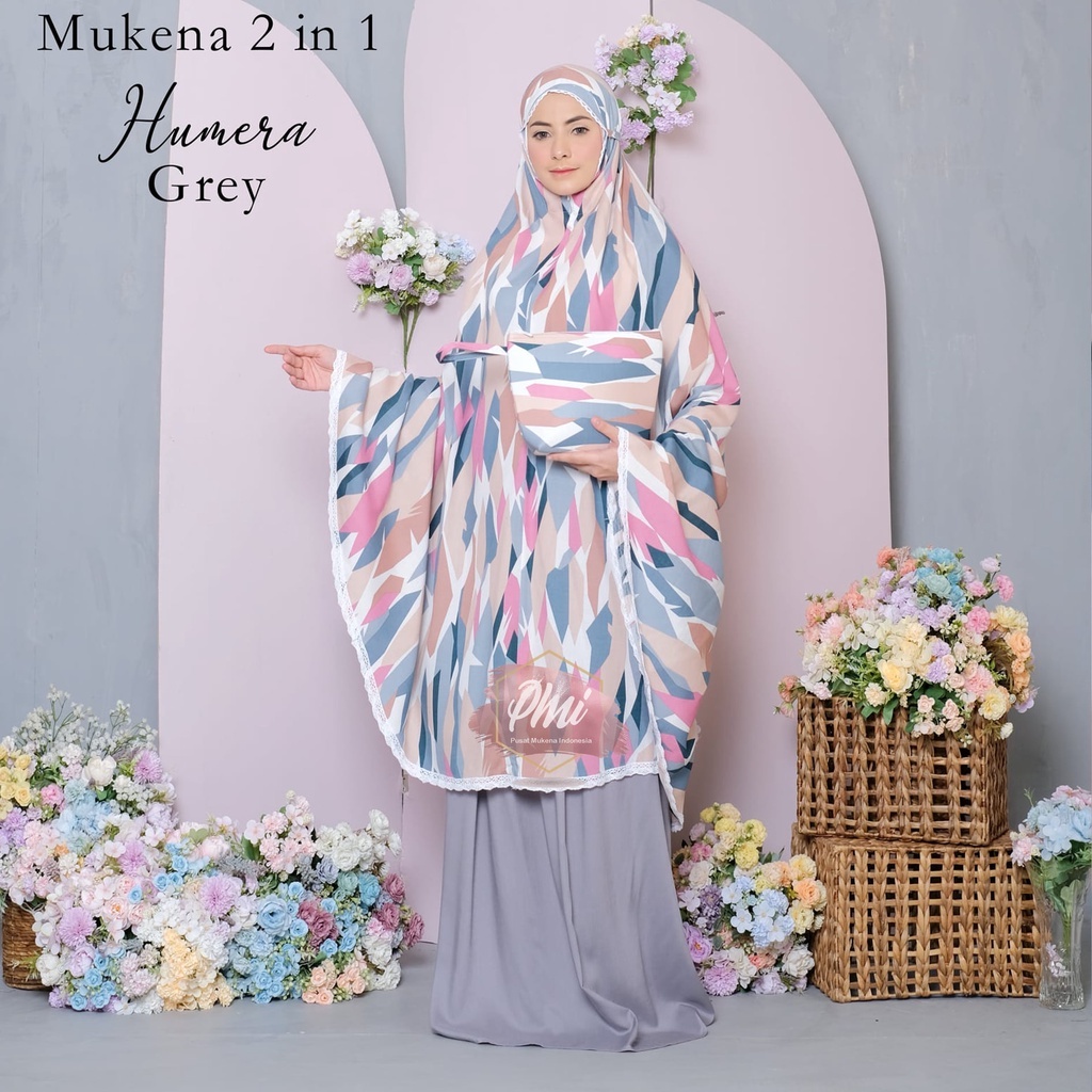 Jual Pusat Mukena Indonesia - Mukena Dewasa Rayon 2in1 Humera | Shopee ...