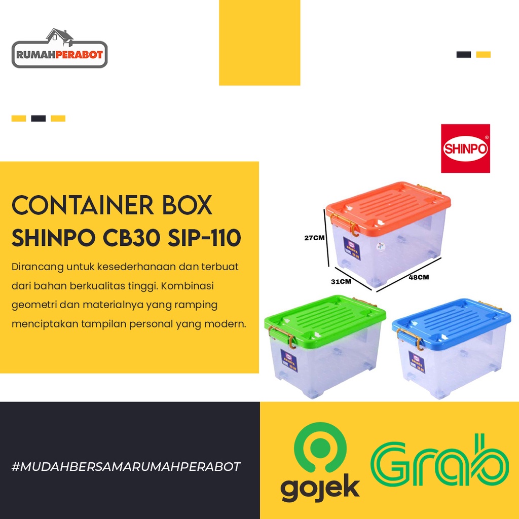 Jual CONTAINER BOX RODA SHINPO CB 30 SIP 110 30 LITER KHUSUS GOSEND ...