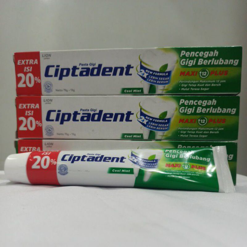 Jual Ciptadent Cool Mint 75 gr | Pasta Gigi Ciptaden Berlubang 75gr ...